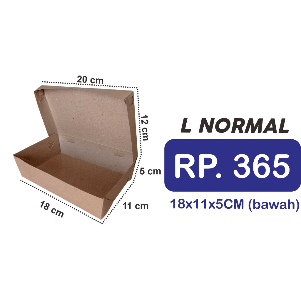 Jual LUNCH BOX PAPER KOTAK BUNGKUS NASI FOOD GRADE KERTAS BAHAN KRAFT ...