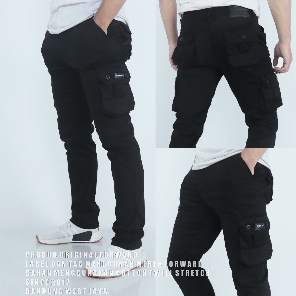 Jual Celana Cargo Panjang Pria Premium Kanvas Original Slimfit Long Kargo PDL Distro forward ...