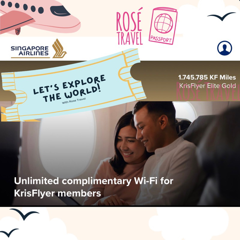 Jual KrisFlyer Miles Singapore Airlines SQ KF / Tiket Internasional ...