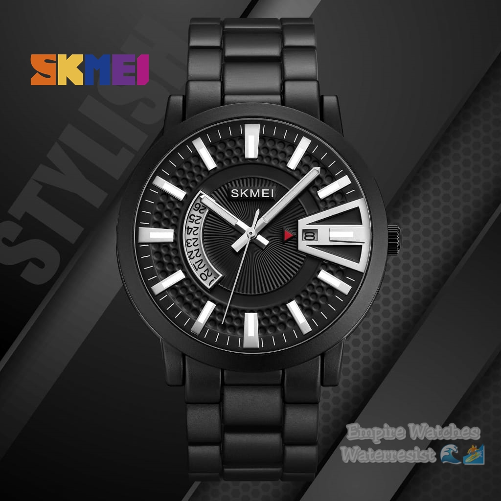 Jual Jam Tangan Skmei 1985 Pria Cowok Analog Rantai Stainless Tanggal Aktif Original Waterproof ...