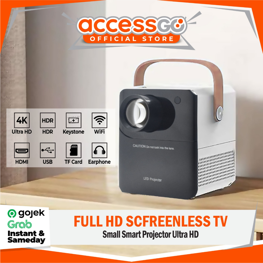 Jual Proyektor Android Smart Projector UltraHD 4K 1024 Screenless TV ...