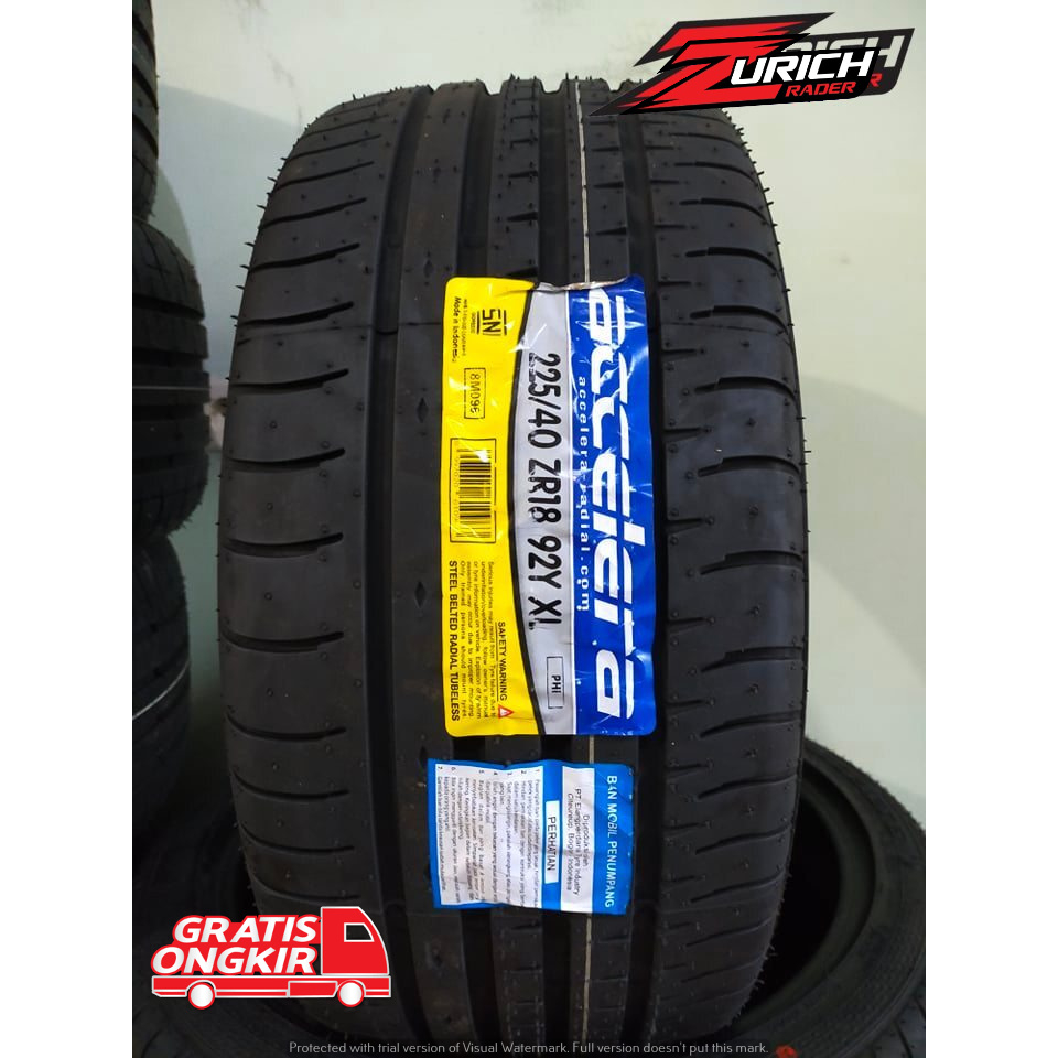 Jual ban mobil tapak lebar ring 18 merk ACCELERA PHI Ukuran 225 40 R18 ...