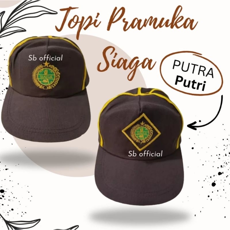 Jual topi pramuka siaga putra dan putri topi pramuka Anak Perempuan ...