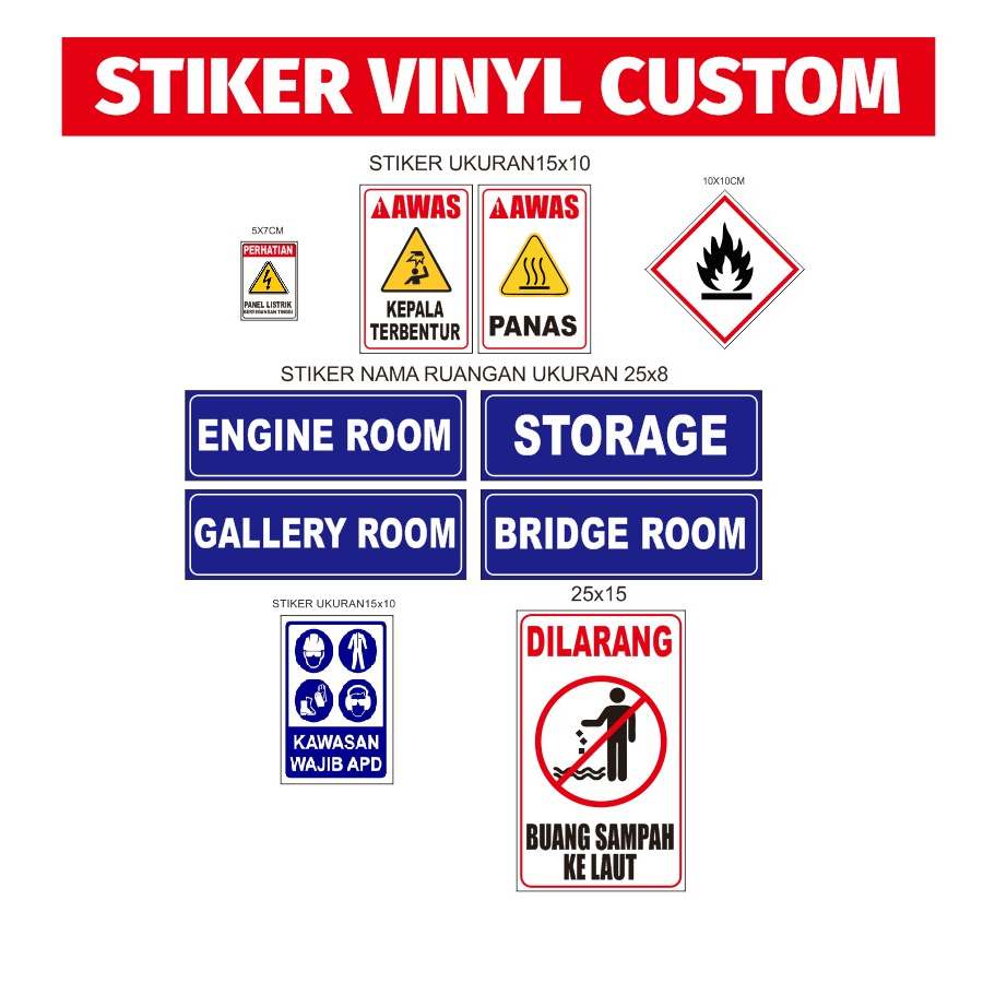 Jual cetak stiker vinyl custom / stiker sign custom | Shopee Indonesia