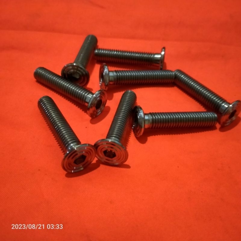 Jual baut kaliper stainless baut slim Kerucut titanium baut 12 /M8 | Shopee Indonesia