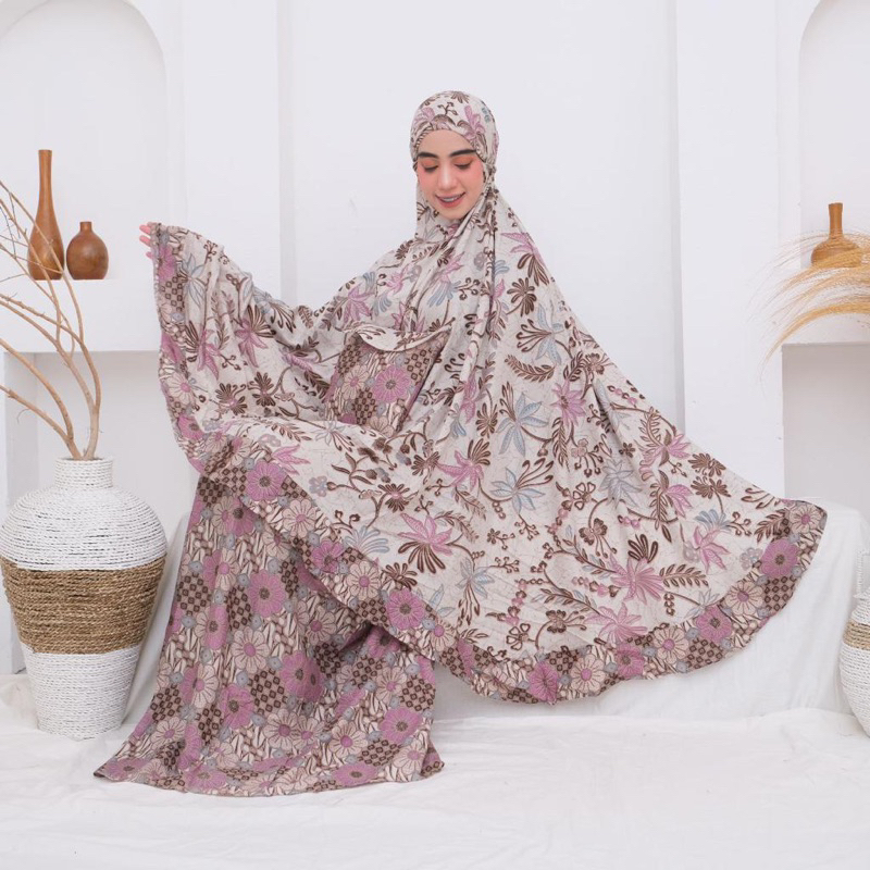 Jual mukena batik dewasa mukena bali rose | Shopee Indonesia