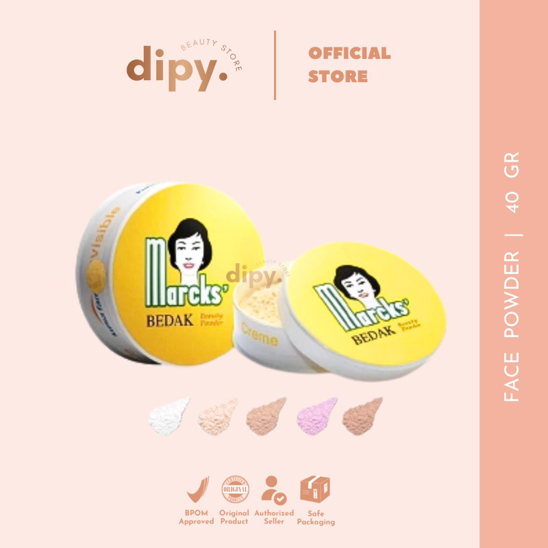 Jual 【BPOM】MARCKS’ - Beauty Talcum Powder 40 gr White Creme Invisible ...