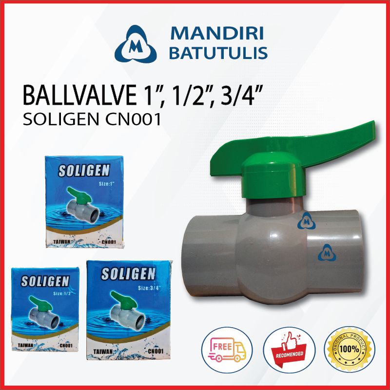Jual Stop Kran Soligen - Ballvalve - Ball Valve PVC 1/2" | Shopee Indonesia
