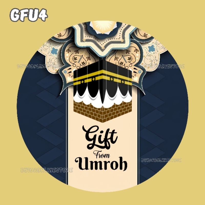 Jual Sticker stiker label Gift From Hajj & Umroh Hangtag dekorasi ...