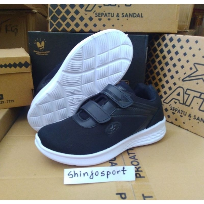 Jual SMP SMA 35 - 38 SEPATU SEKOLAH PRO ATT ORIGINAL PEREKAT TEBAL OUTDOOR FULL HITAM BLACK ANAK ...