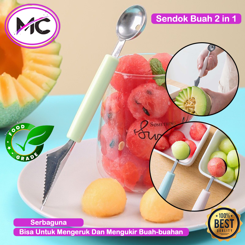 Jual Alat Pengupas Buah Sendok Serut Scoop Buah Pisau Ukir Hias Melon ...