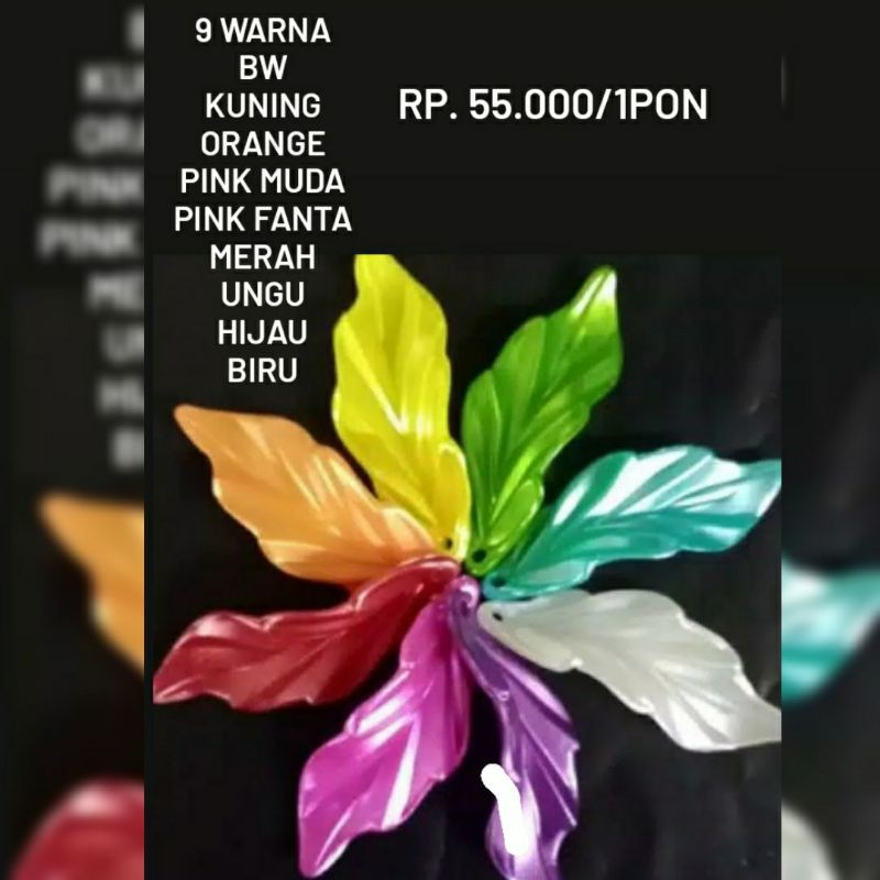 Jual Mote Pearl / Manik Daun Akrilik / Manik Pearl Daun / Mote Pearl ...
