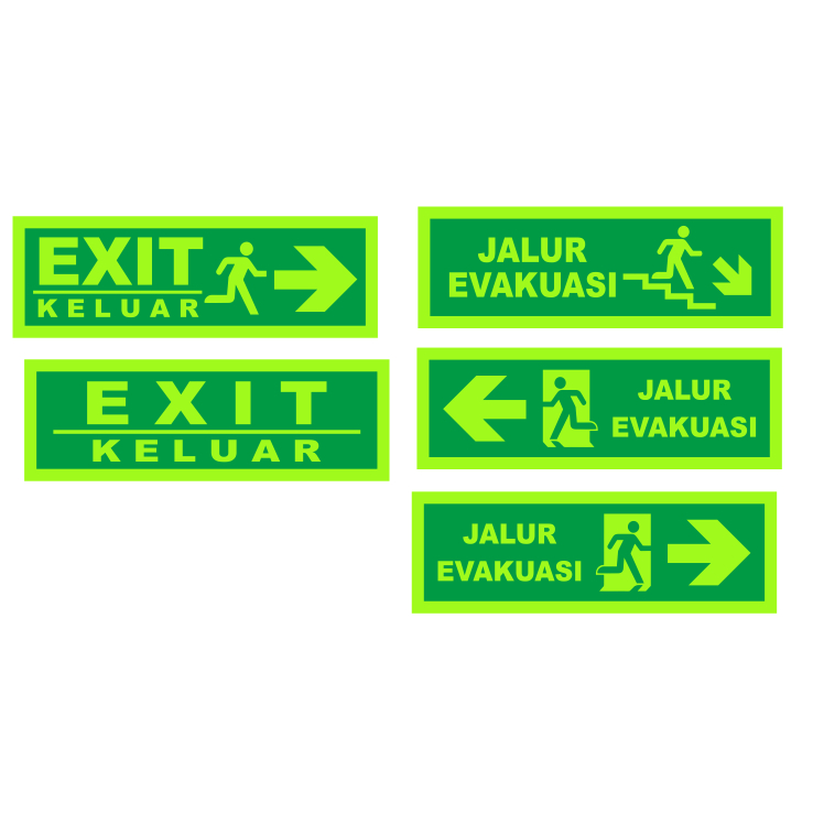 Jual Safety Sign Cutting Stiker Jalur Evakuasi Exit Emergrncy Fosfor ... Jual Safety Sign Cutting Stiker Jalur Evakuasi Exit Emergrncy Fosfor ...