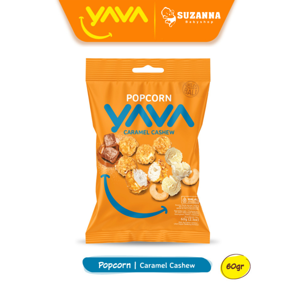 Jual YAVA Popcorn Caramel Cashew 60g | Shopee Indonesia