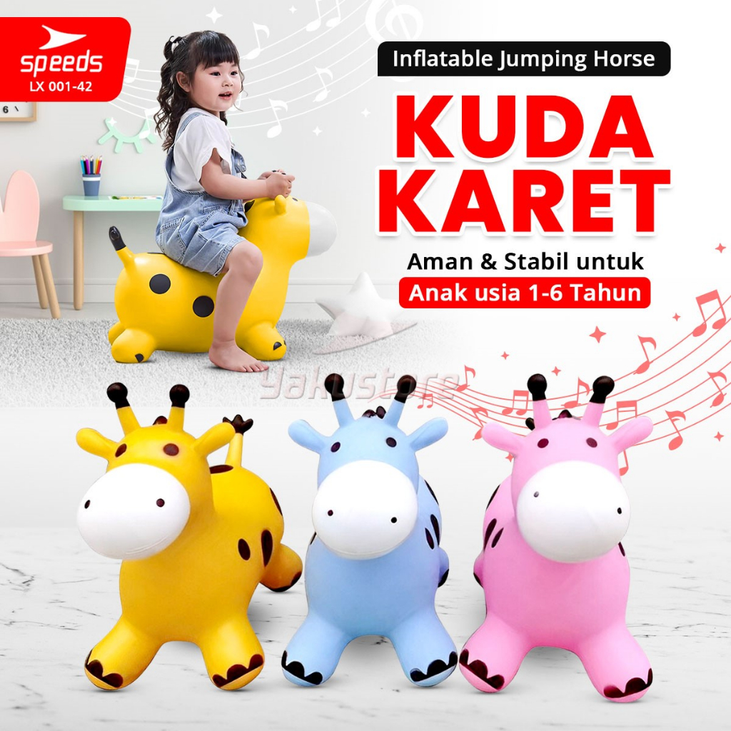 Jual SPEEDS Mainan Rocking Horse Mainan Tunggangan Kuda Bahan Karet PVC ...