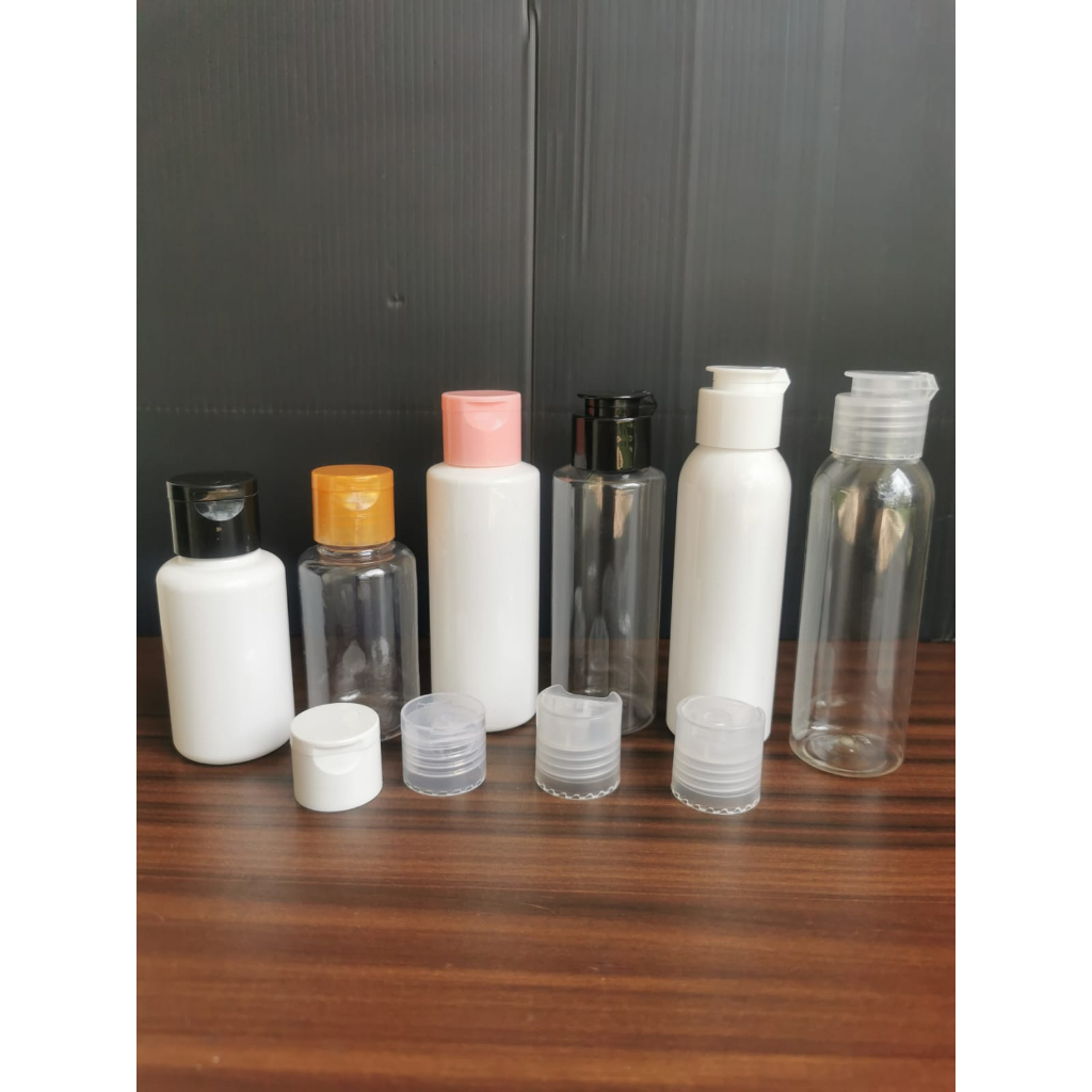 Jual GRATIS PACKING - Botol PET 70 100 ml 70ml 100ml FLIPTOP FLIPTOP Bening Clear Transparan ...