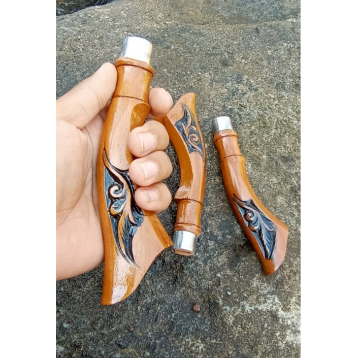 Jual Gagang pisau kayu Rasamala motif ukir | Shopee Indonesia