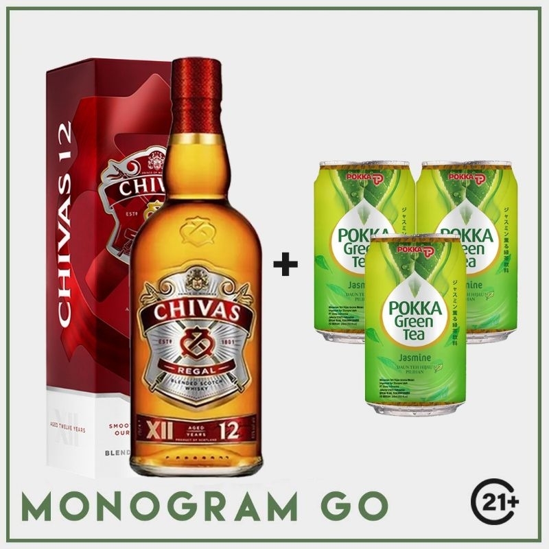 Jual Chivas Regal 12 Years Old 700ml + 3 Can Pokka Green Tea 300ml ...
