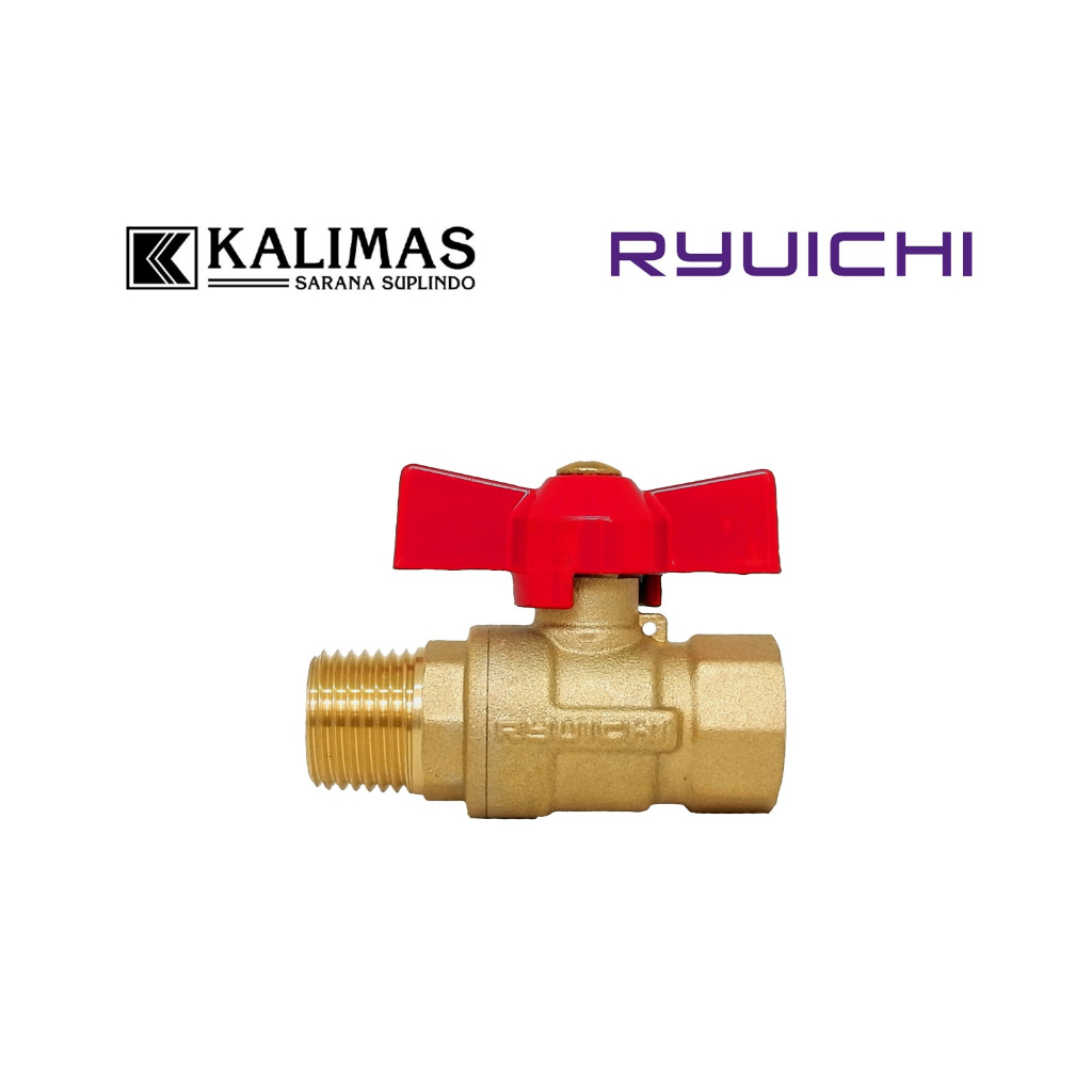 Jual Ball Valve Male Female Kuningan d. 1/2" (RYUICHI) - Kran | Shopee ...