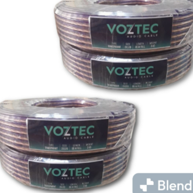 Jual KABEL AUDO TRANSPARAN VOZTEC 2 X120MM 100 YARD | Shopee Indonesia
