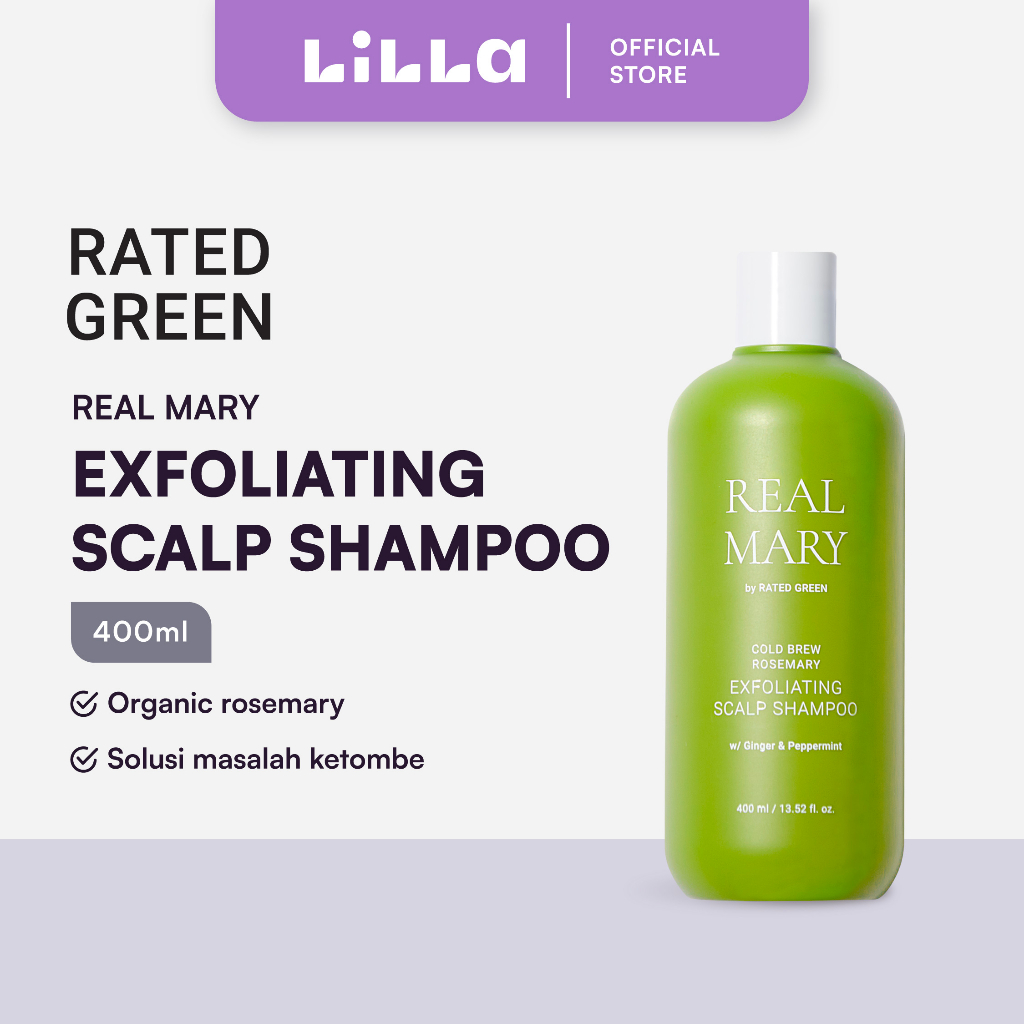 Jual RATED GREEN Real Mary Exfoliating Scalp Shampoo, Size - 400 ml ...