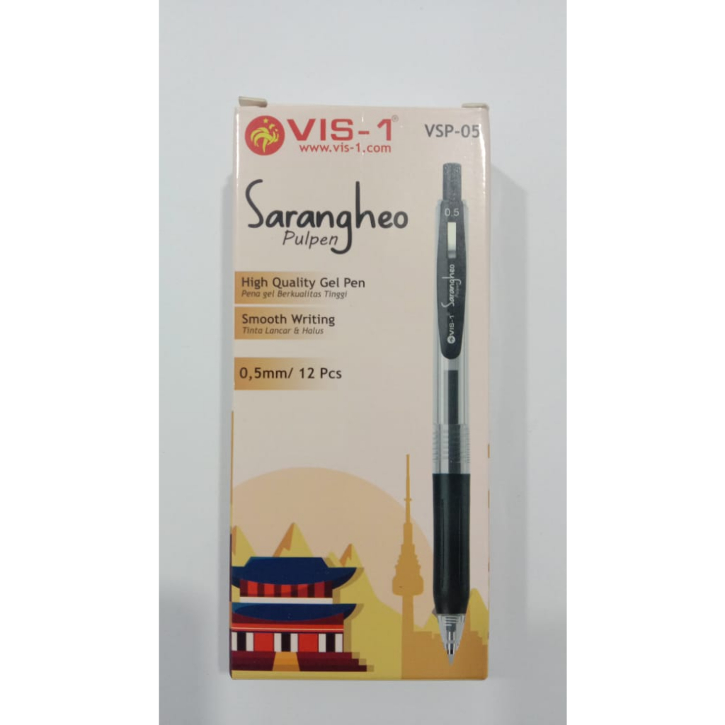 Jual Pulpen Cetek Vis-1 Sarangheo VSP-05 Tinta Hitam | Shopee Indonesia
