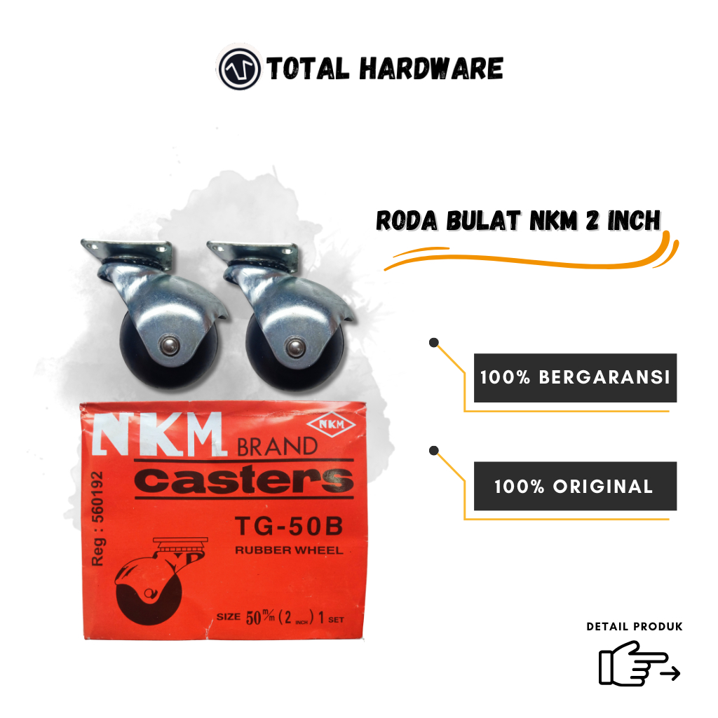 Jual Roda Bulat Caster 2 Inch Material Tebal Berkualitas Anti Macet NKM ...