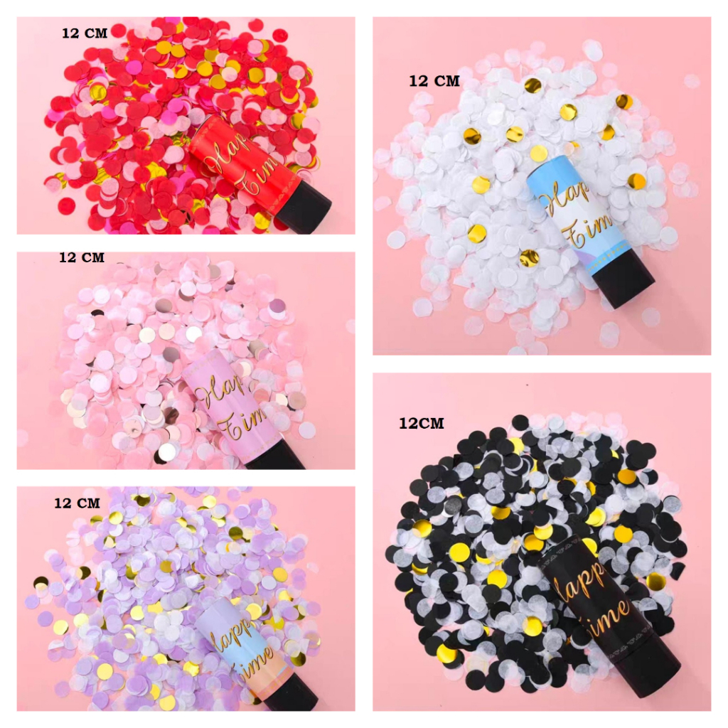 Jual Confetti Party Popper Ulang Tahun Mini Ukuran 12 CM / Confeti ...