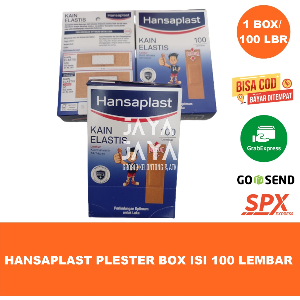 Jual HANSAPLAST / Elastrip / Cross PLESTER LUKA ELASTIS BOX ISI 100 ...