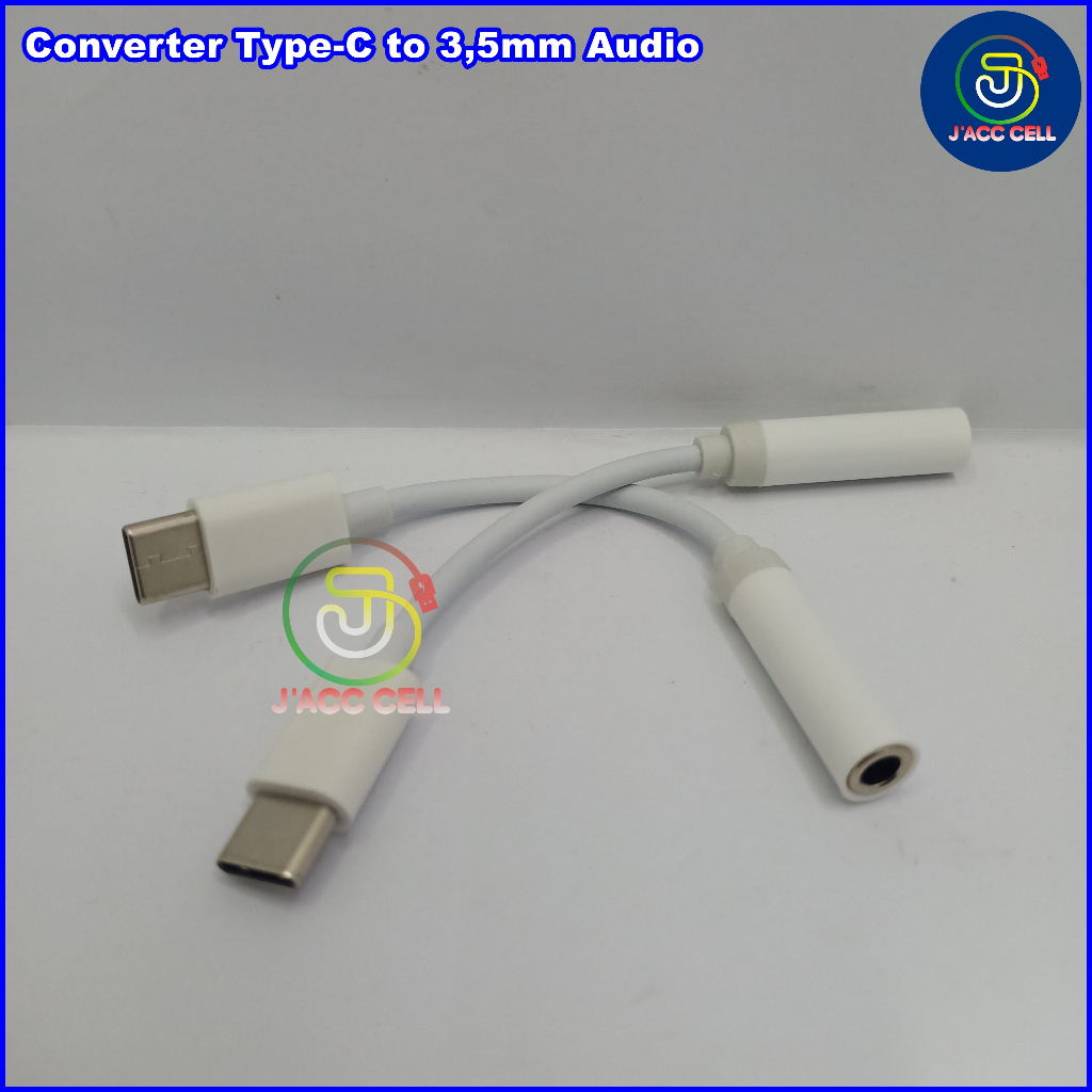 Jual JACK AUDIO TYPE C TO JACK 3.5MM CONVERTER Type C to 3.5MM | Shopee ...