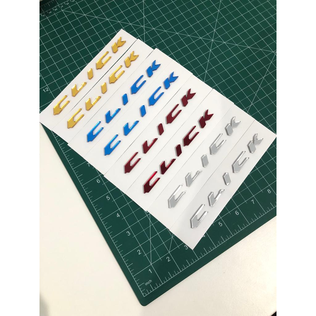 Jual Logo Emblem Click 3D Stiker Timbul Akrilik 2Pcs | Shopee Indonesia