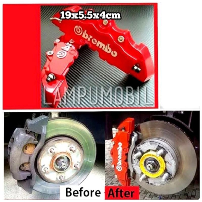 Jual Red Brake / Cover Rem Racing Brembo Besar (24 cm) | Shopee Indonesia