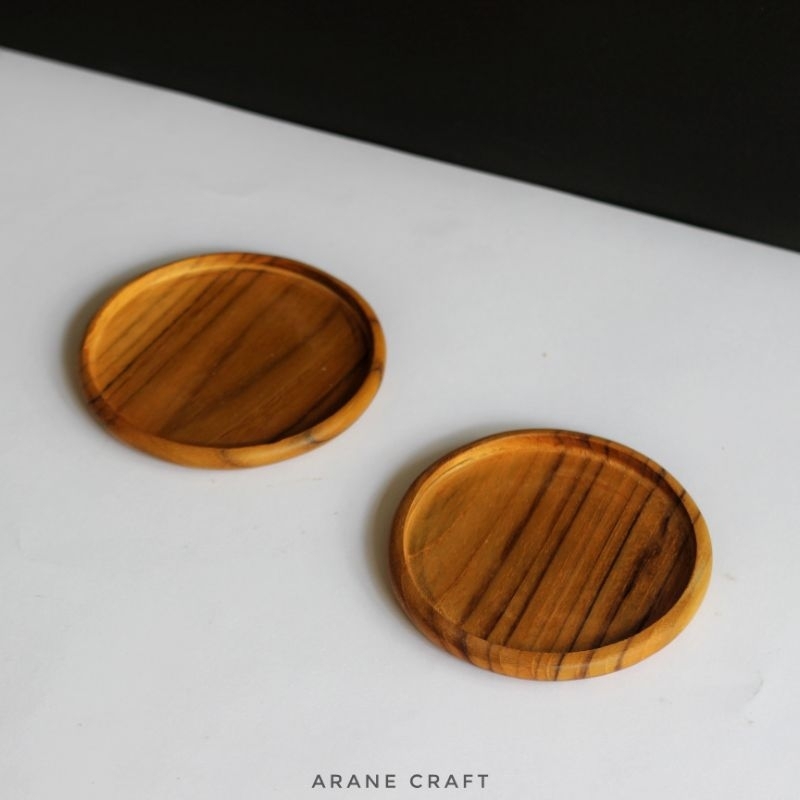 Jual Coaster Kayu Jati Tatakan Gelas Ukuran 9 cm | Shopee Indonesia