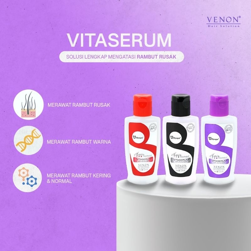 Jual Venon Hair Treatment Vita Serum | Vitamin Rambut 30ml | Shopee ...