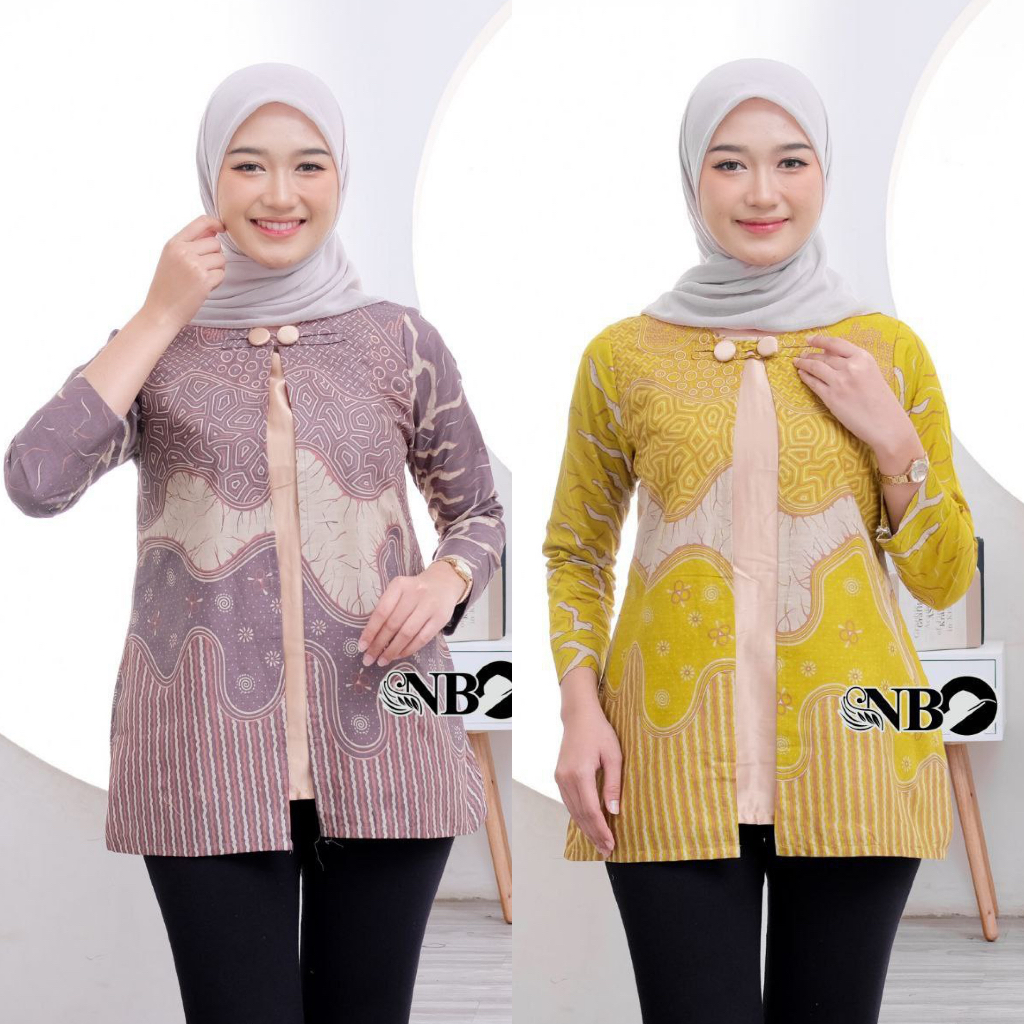 Jual Baju Batik Wanita Modern Atasan Blouse Batik Kerja Kantor Wanita | Shopee Indonesia