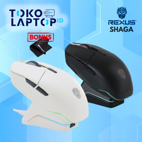 Jual Rexus Shaga RX-130 Mouse Gaming Wireless With Charging Dock ...