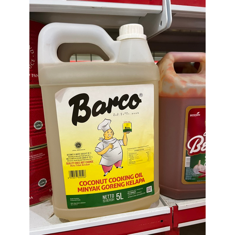 Jual Barco Coconut Cooking Oil 5L / Minyak Goreng Kelapa 5L | Shopee ...