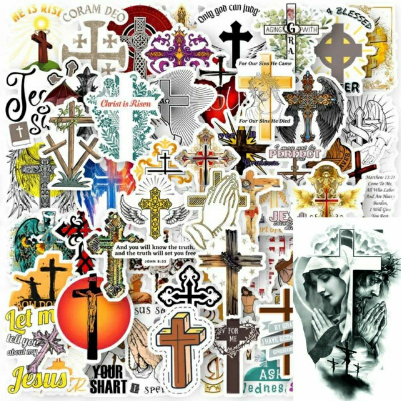 Jual Stiker Cutting Amsal SALIB GEREJA Vinyl | Stiker Koper Hp | Stiker ...