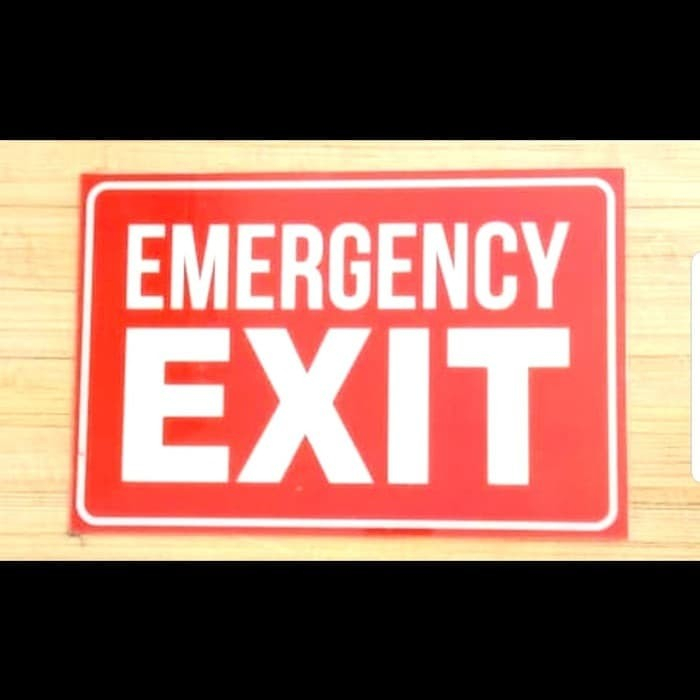 Jual Sign Plat K3 Rambu Emergency Exit Ukuran 20X30cm Plat Rambu ...