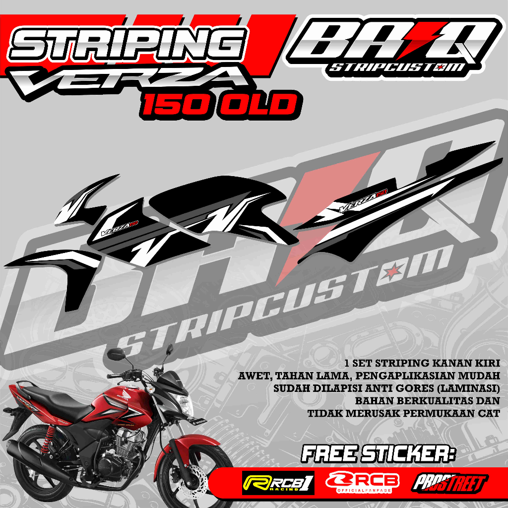 Jual STICKER VERZA 150 OLD - STRIPING VERZA 150 OLD PREMIUM GRAFIK 04 ...