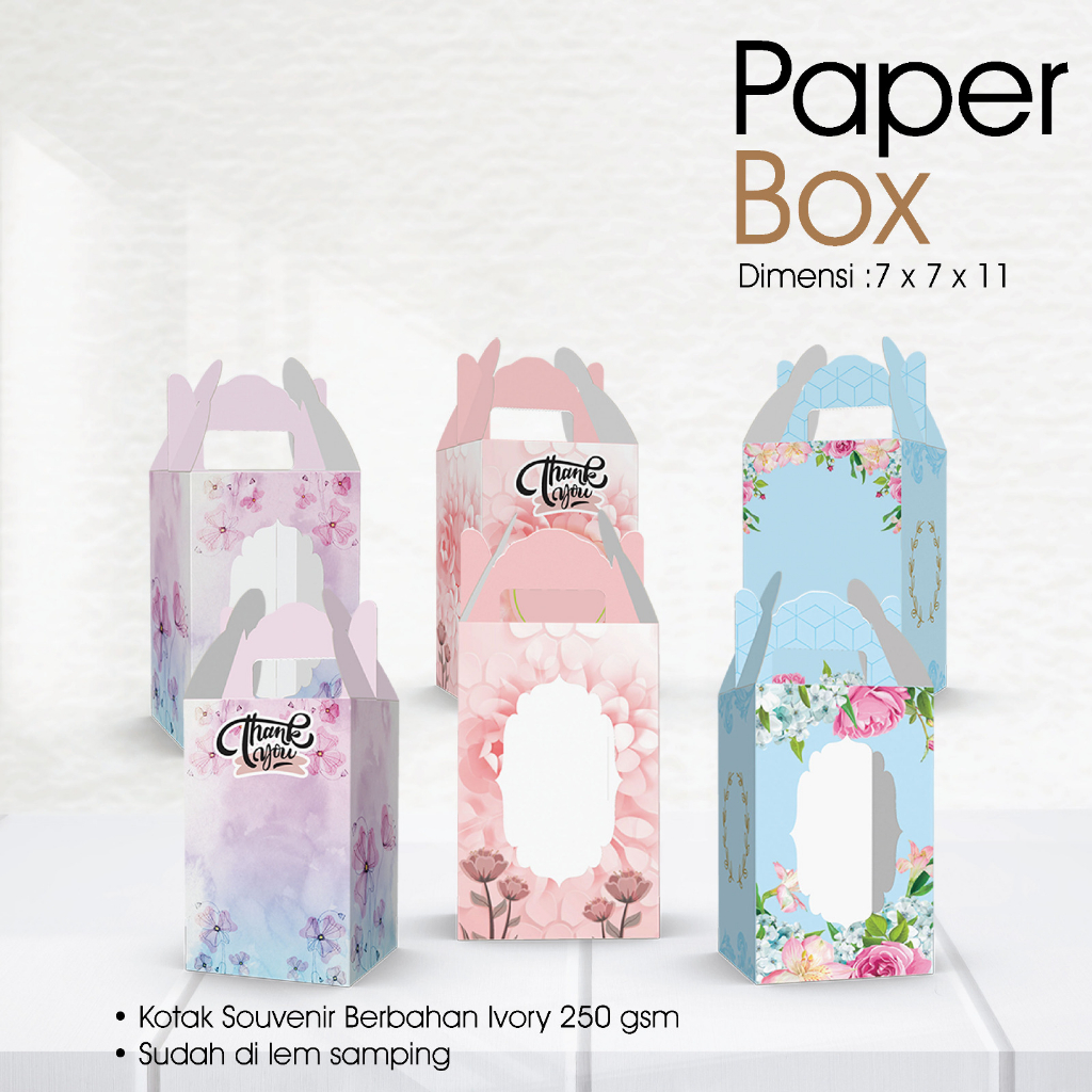 Jual Promo!!! Kotak Box Souvenir / Paperbox Souvenir Uk. 7 x 7 x 11 cm | Shopee Indonesia
