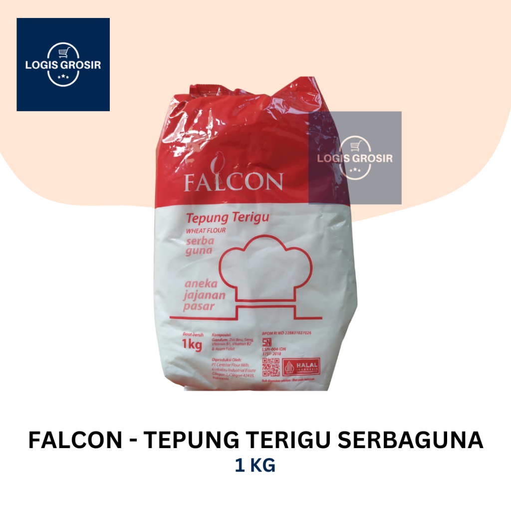 Jual Falcon TEPUNG TERIGU Serba Guna Aneka Jajanan Pasar 1kg 1 kg Merah ...