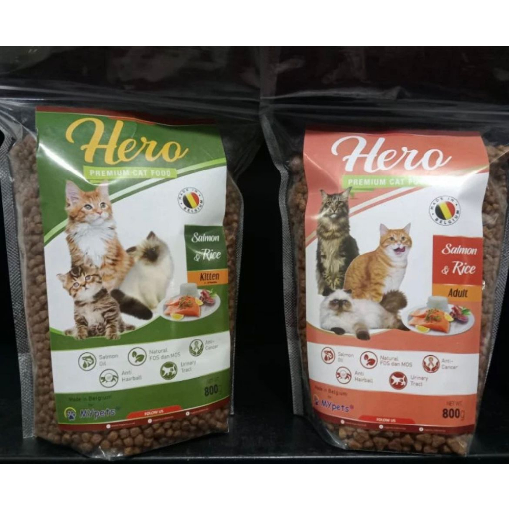 Jual HERO CATFOOD Adult dan Kitten 800 Gr / Makanan Hewan Kering Kucing ...