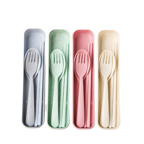 Jual Sendok Set Jerami Wheat 3 in 1 Alat Makan Set Jerami Wheat ...