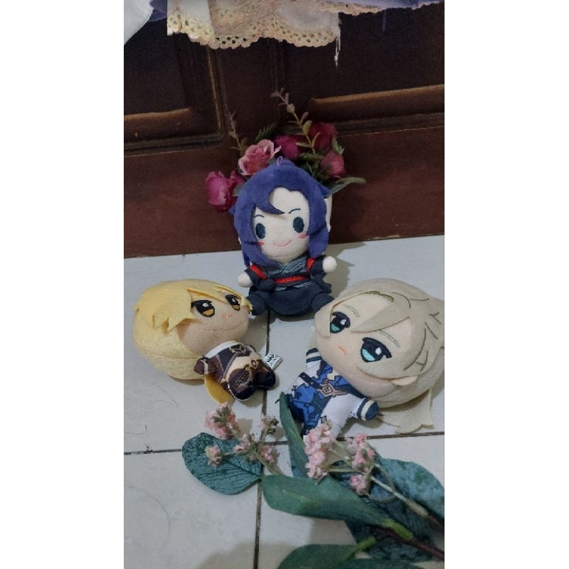 Jual Genshin Impact Plushie Albedo and Aether OFFICIAL BANDAI | Shopee ...