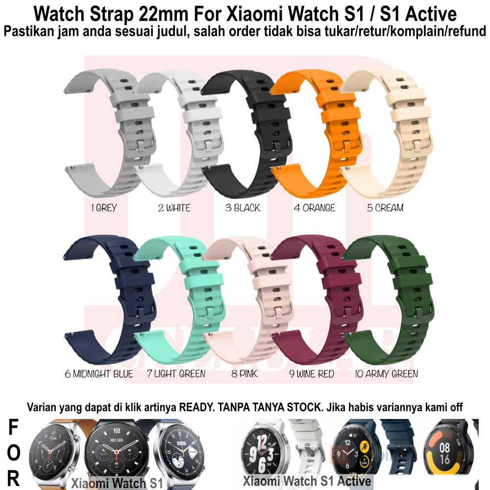 Jual UNB Tali Jam Smartwatch 22mm Untuk Xiaomi Watch S1 / Active ...