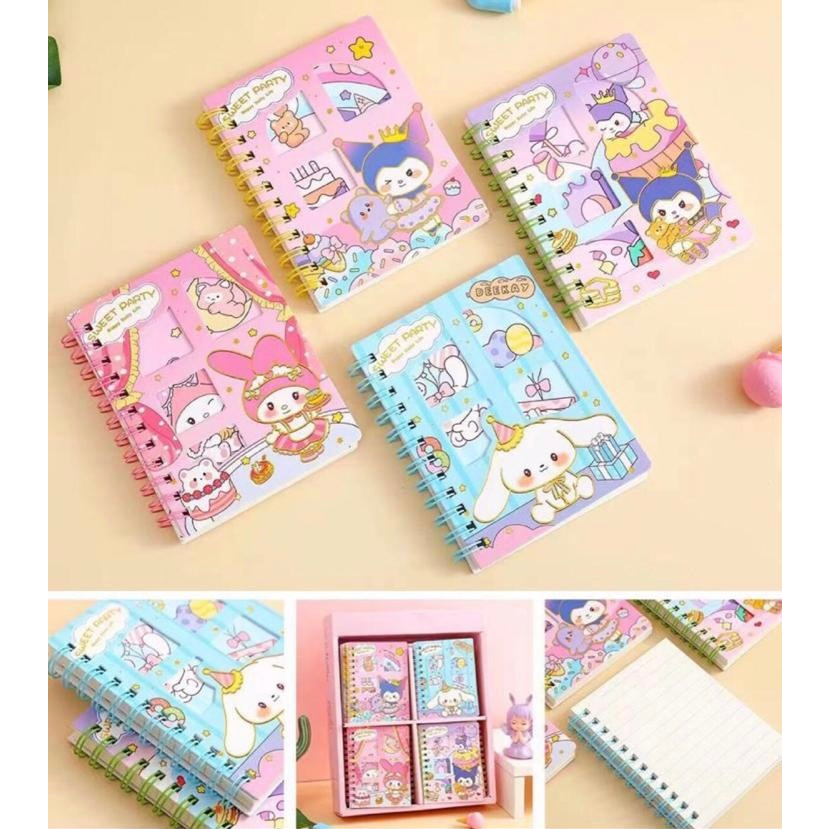 Jual NOTEBOOK SPIRAL MINI 888 SANRIO LITTLE GIRL / BUKU TULIS CATATAN ...