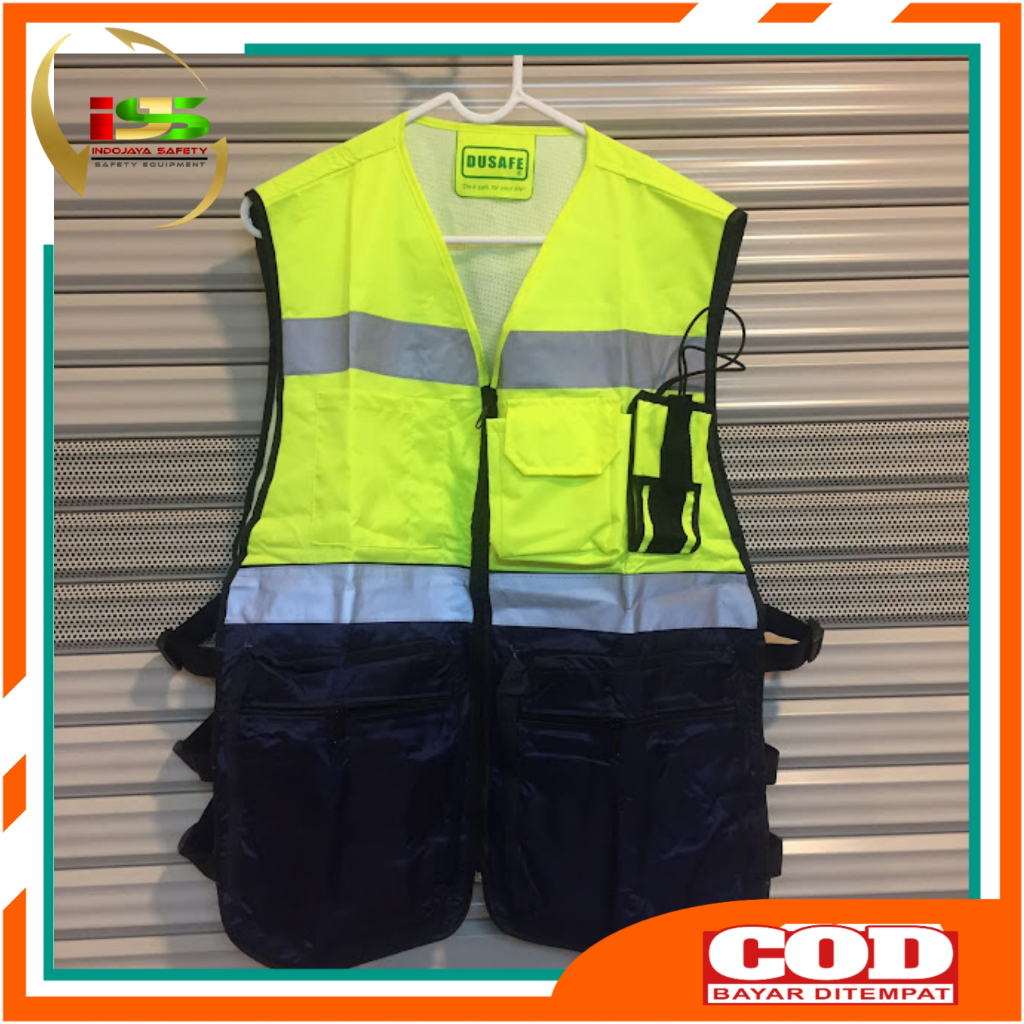 Jual Rompi Safety Proyek Dusafe / Rompi Safety Kombinasi Hijau Navy ...