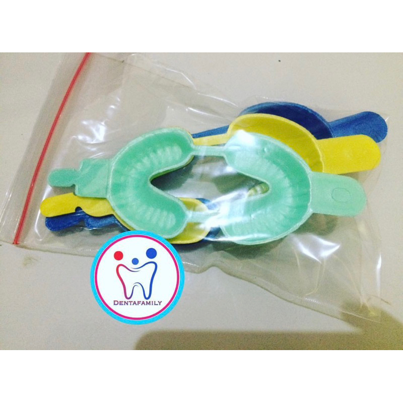 Jual Dental tray topical fluoride TAF fluor disposable foam dental tray ...