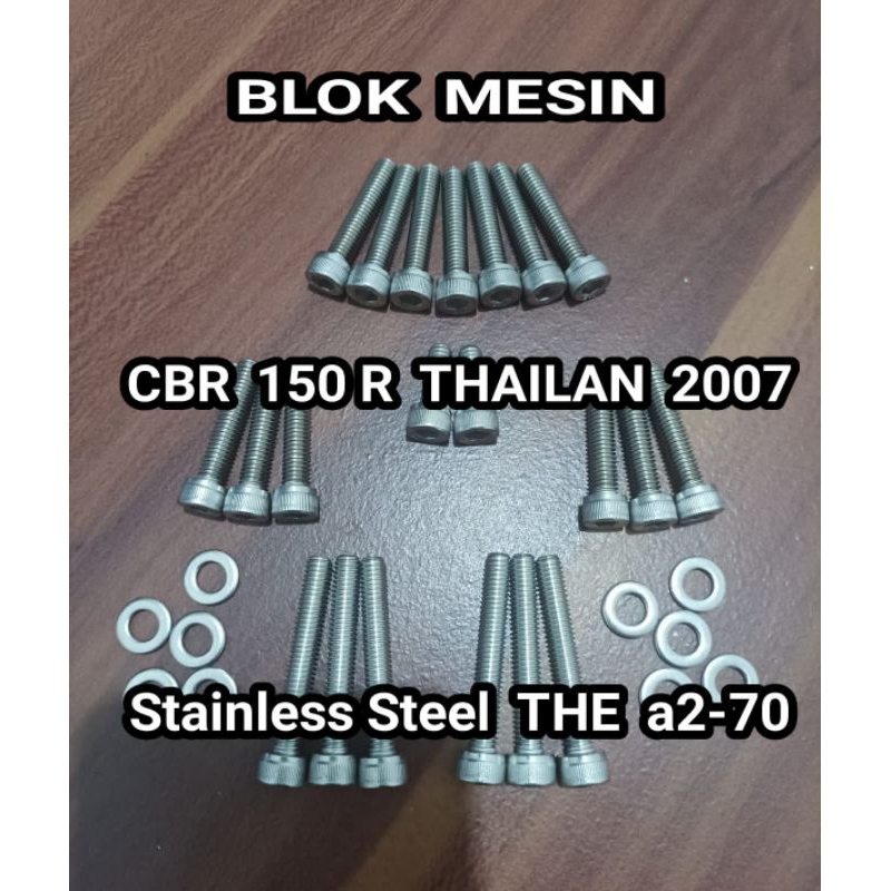 Jual Baut Block Mesin Cbr 150 Old Blok Set Bak Kopling Original L Stainless | Shopee Indonesia